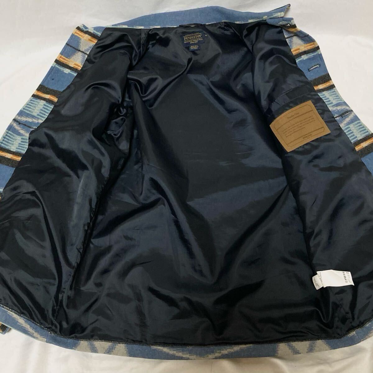 【目立った傷や汚れなし】Pendleton Pacific City Blue Surf Jacket サーフ ペンドルトン 総柄 ネイティブ ...