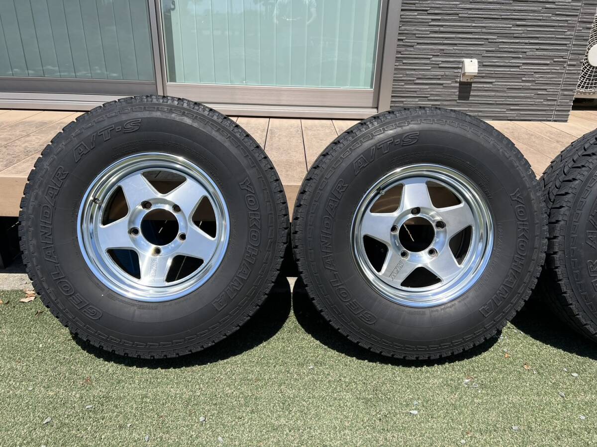 【傷や汚れあり】ランクル76 ナロー ヨコハマジオランダーA/T-S 235/85R16 MOZZER SFW 7J 5穴 PCD150+25 ...