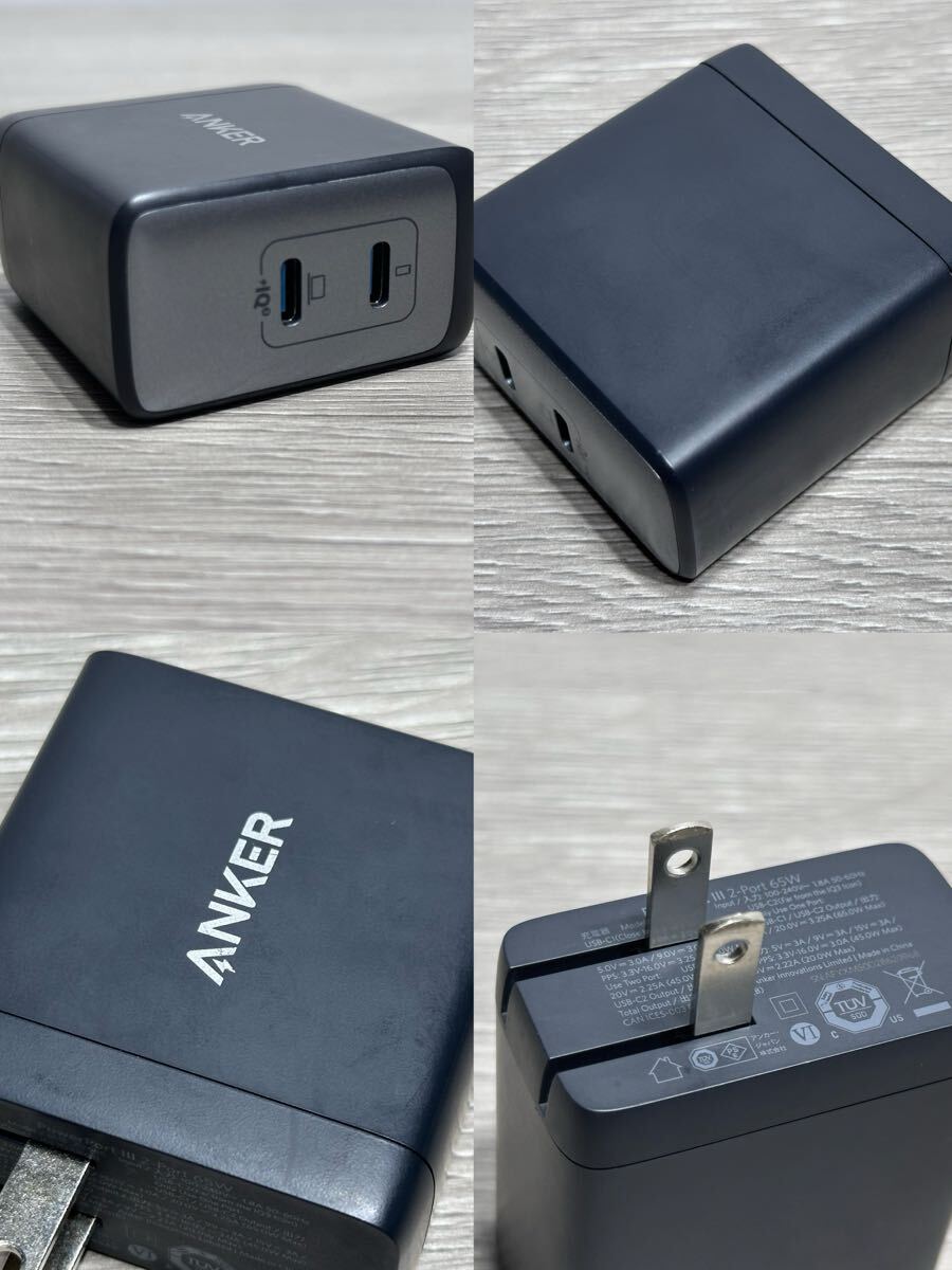 【傷や汚れあり】★ k.538 ANKER アンカー PowerPort III 2-Port 65W PowerCore A2666 ...