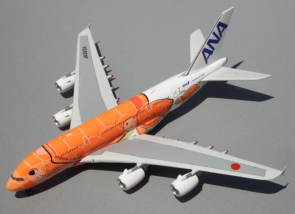 【新品】ANA A380-800「FLYING HONU・サンセットオレンジ」 JA383Aの落札情報詳細 - Yahoo!オークション落札価格検索 オークフリー
