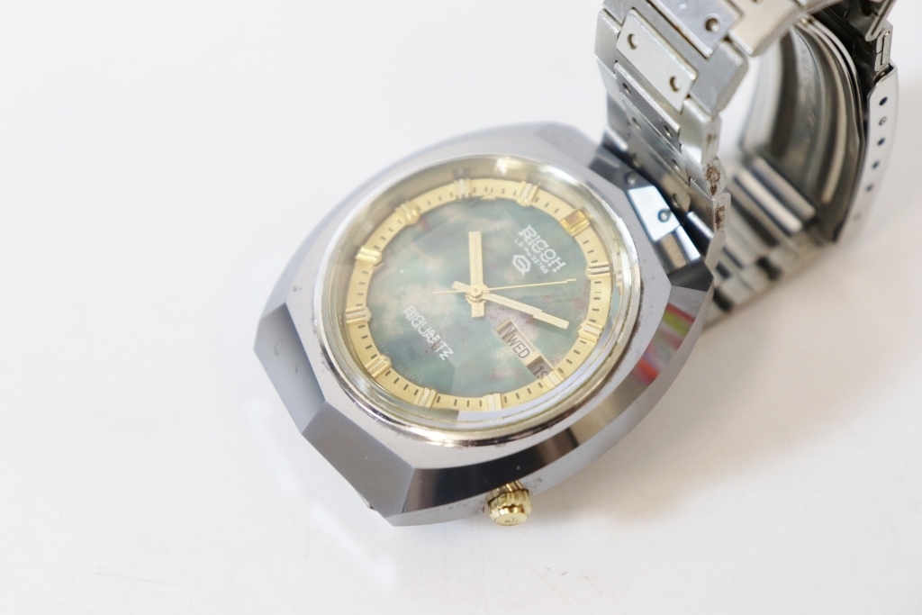 RICOH /リコー/ RIQUARTZ GT1 570001 クォーツ メンズ カットガラス 腕時計 ジャンクの落札情報詳細 - ヤフオク ...