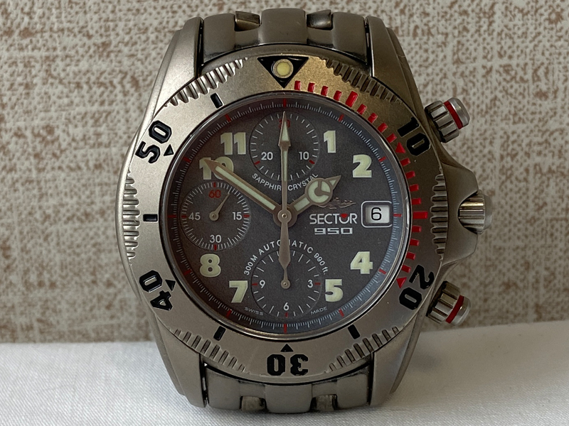 セクター 【SECTOR 950 ダイバー NO LIMITS チタン製 自動巻(オートマチック）】 300M TITANIUMの落札情報詳細 ...
