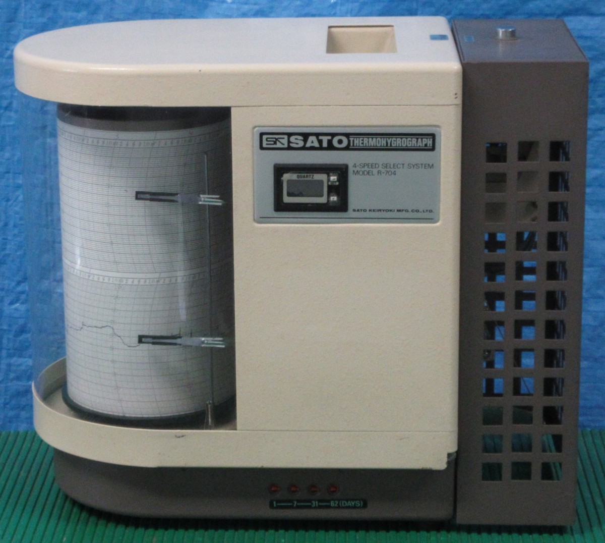 Sato Keiryoki/佐藤計量器 R-704 Electronic Thermohygrograph 未検査品の落札情報詳細 ...