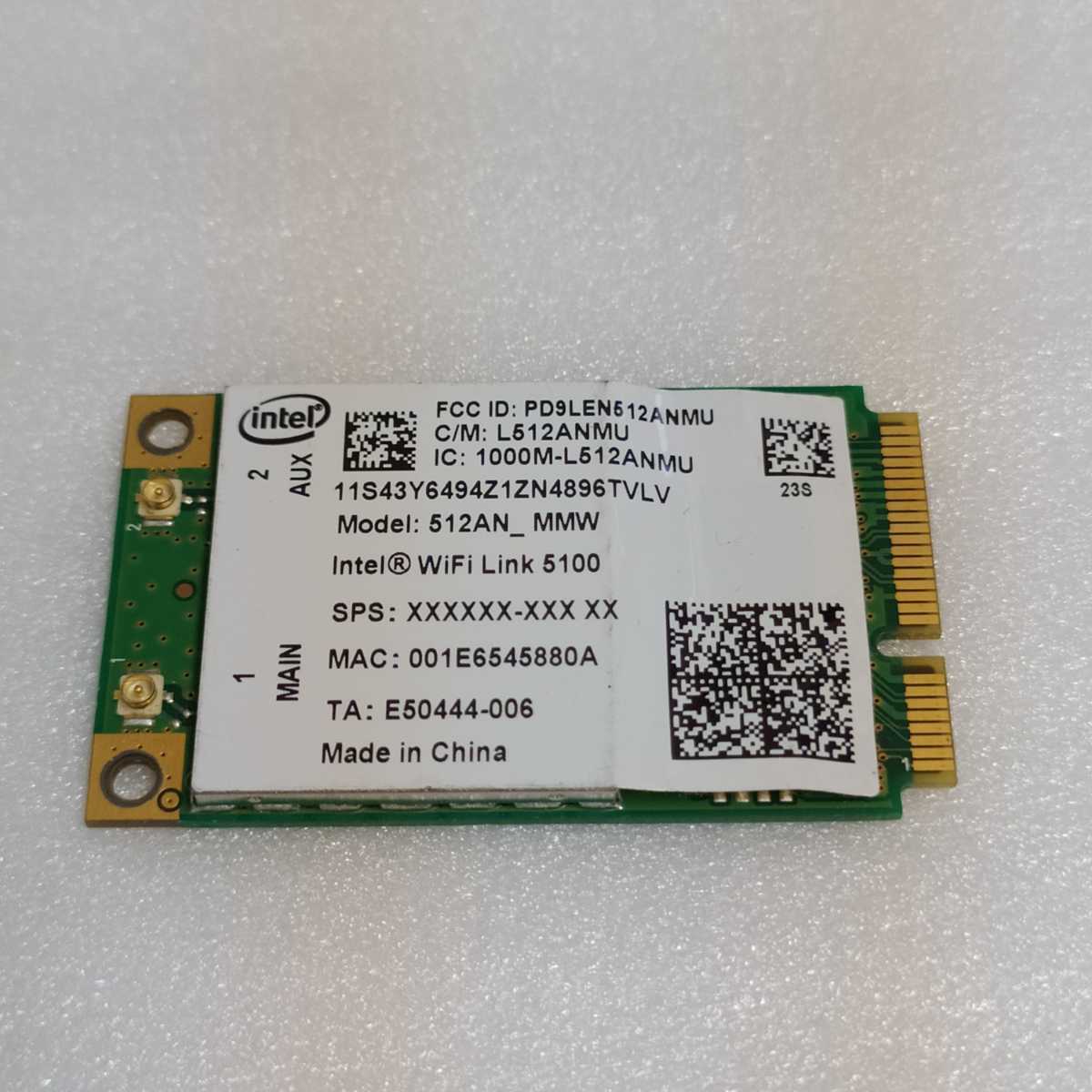 岐阜 即日発 送料63円 無線LANカードIntel WiFi Link 5100 512AN_MMW 管 WD169の落札情報詳細 ...