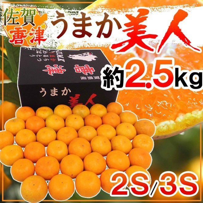 【新品】限定1箱！佐賀県 JAからつ【うまか美人みかん】2S/3Sサイズ 2.5kg！！！の落札情報詳細 - ヤフオク落札価格検索 オークフリー