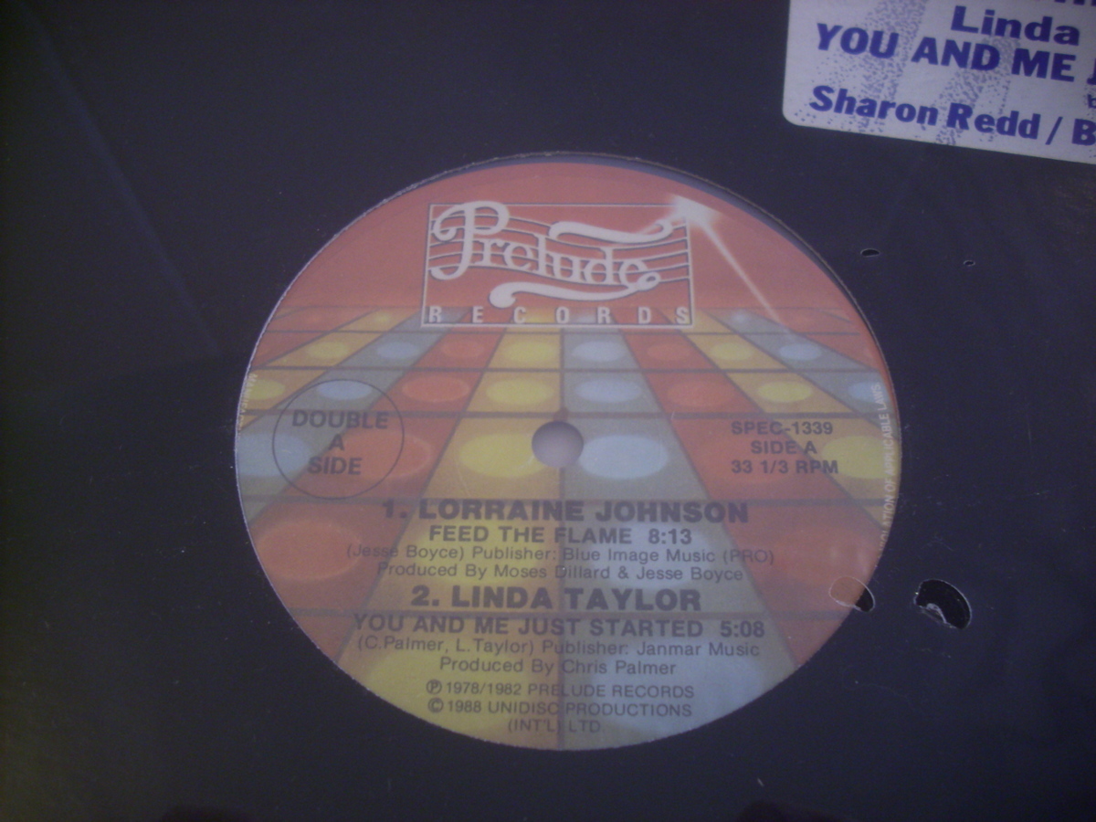 【新品】 未開封12インチ LORRAINE JOHNSON LINDA TAYLOR SHARON REDD / FEED THE FLAME YOU AND ME JUST STARTED ...
