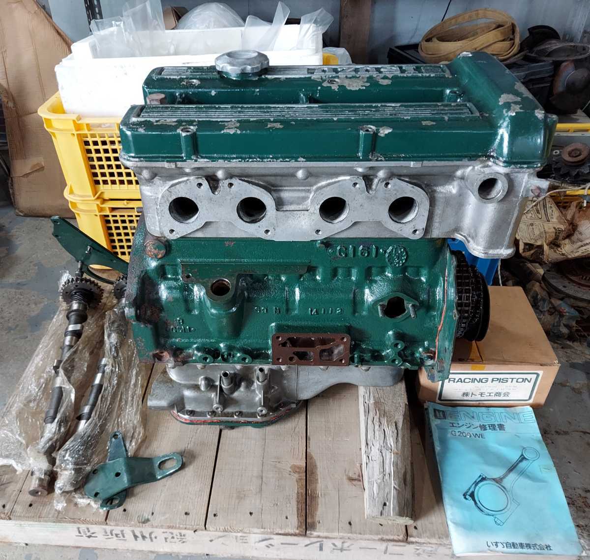 1スタ 旧車 当時物 いすゞ ベレット 1600 GTR G161W エンジン 1750cc ボアアップ レストア ツインカム トモエ商会 ...