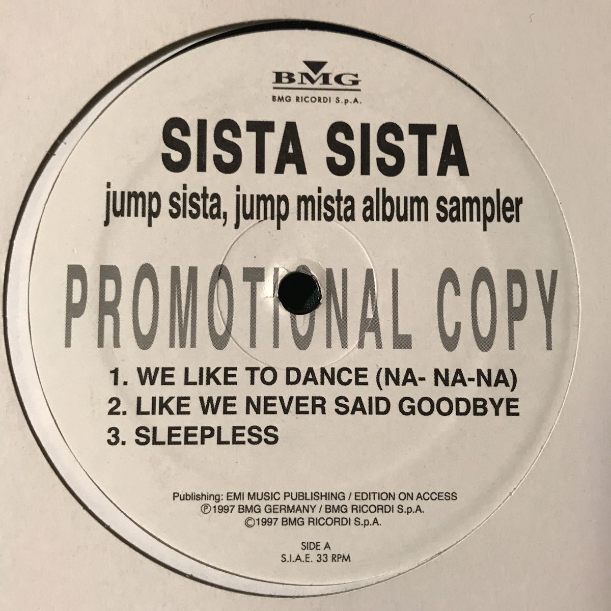 【やや傷や汚れあり】Sista Sista / Jump Sista, Jump Sista Album Sampler レアの落札情報詳細 ...
