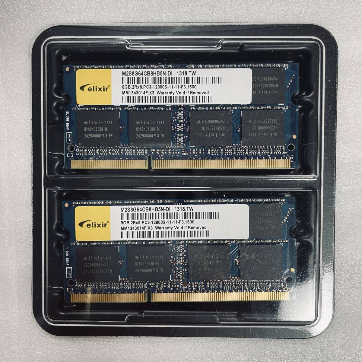 【動作確認済】Elixir / CFD W3N1600Q-8G x2枚 合計16GB DDR3-SDRAM/8.00GB/PC3-12800S(1600) M2S8G64CB8HB5N-DI ...