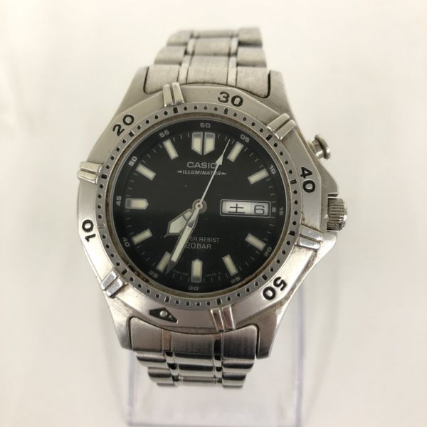 【新品・未使用品】CASIO カシオ 腕時計 ILLUMINATOR 3793 AQ-180W ブラック メンズ 箱、説明書(ダウンロ-ド対応 ...