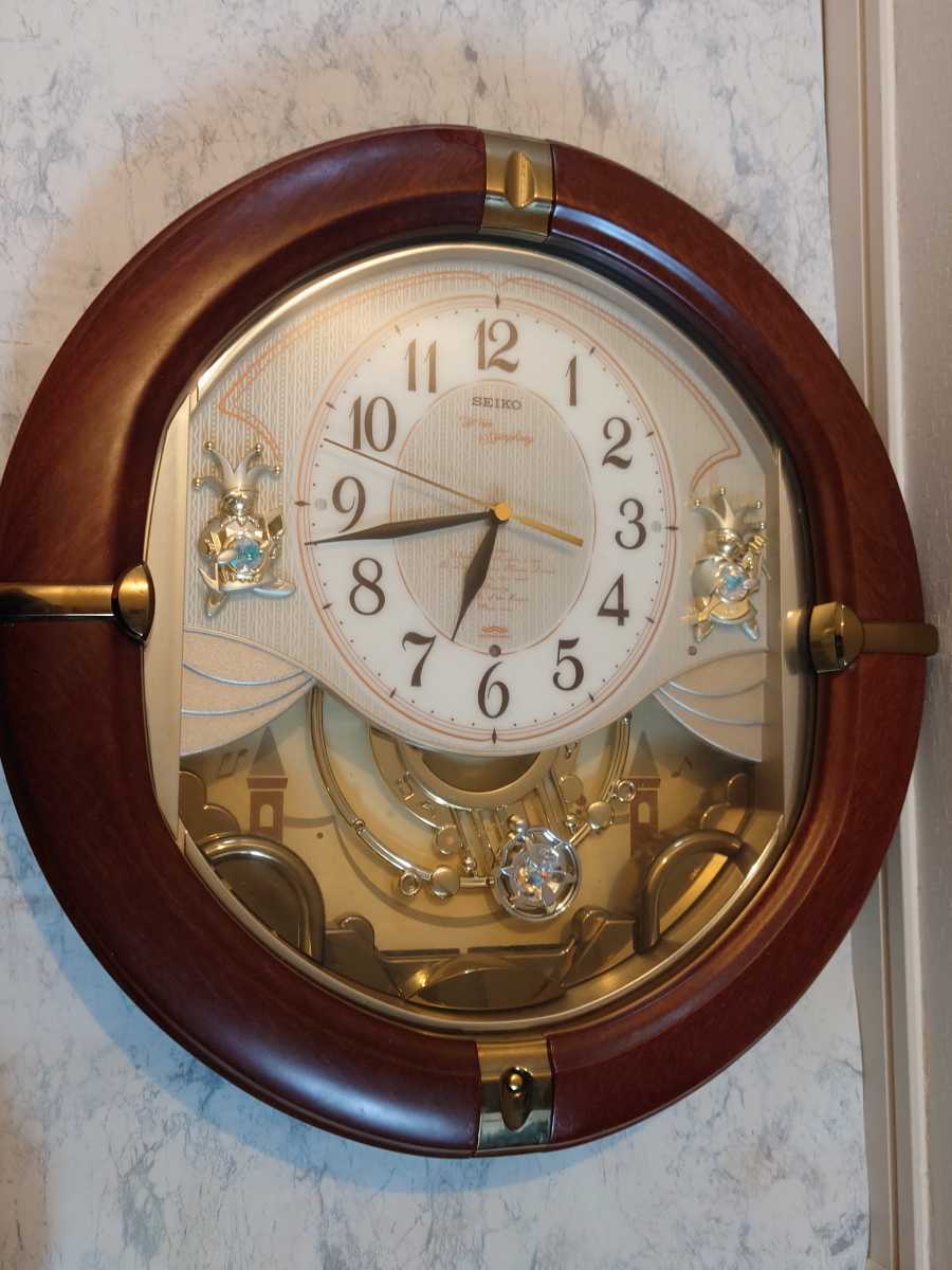 《N》セイコー 掛時計電波時計からくり時計 ウエーブシンフォニー RE559B 中古 の落札情報詳細| ヤフオク落札価格情報 オークフリー
