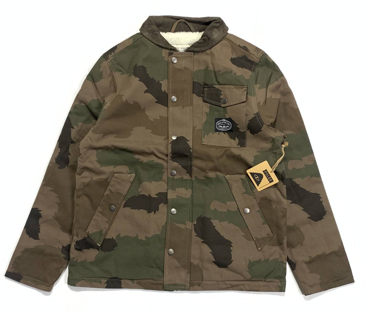 【未使用】[新品・本物・US正規品] POLER JUNIPER DUCK JACKET ダック生地 デッキジャケット 裏ボア 迷彩 US:M ...