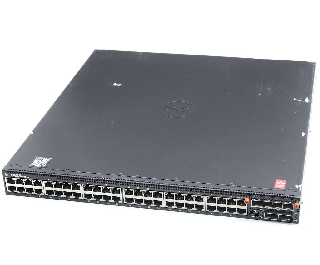 【やや傷や汚れあり】DELL Networking N4064 48ポート10GBASE-T RJ45 2ポート40GbE QSFP+スロット ...