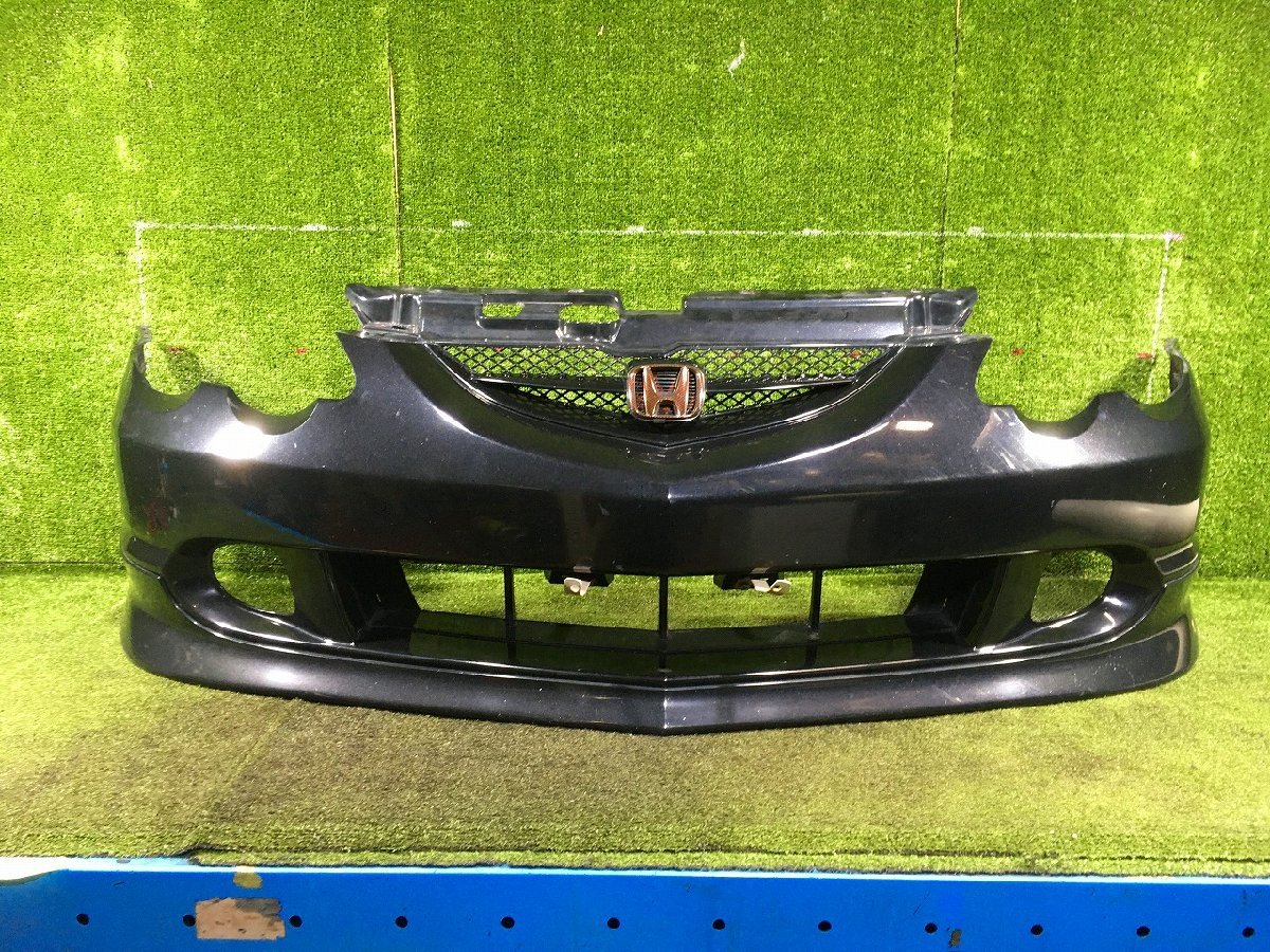 【やや傷や汚れあり】新S管理69297 H15 インテグラ DC5 IS】★フロントバンパー スポイラー付き★B92P ナイトフォークブラック ...