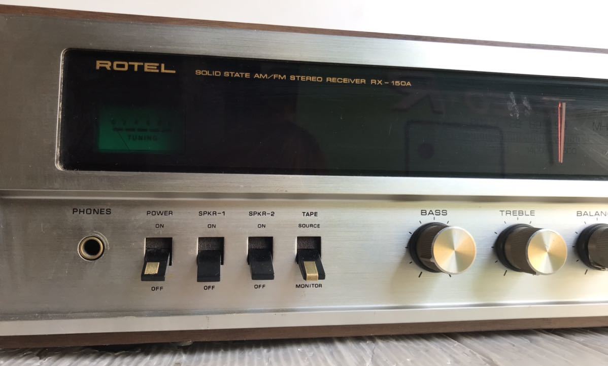 【傷や汚れあり】★ 格安スタート！送料込み！ジャンク品 ROTEL FM/AMステレオレシーバー RX-150A プリメインアンプ ローテル ...