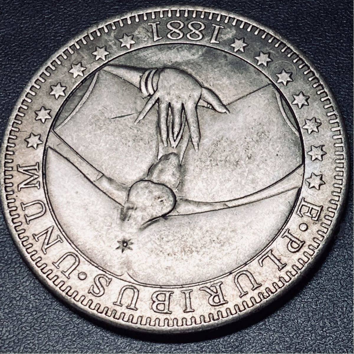 【目立った傷や汚れなし】大古銭展 外国銀貨 アメリカ 1881年 1ドル記念メダル 大型銀貨 383の落札情報詳細 - Yahoo!オークション落札価格検索 オークフリー