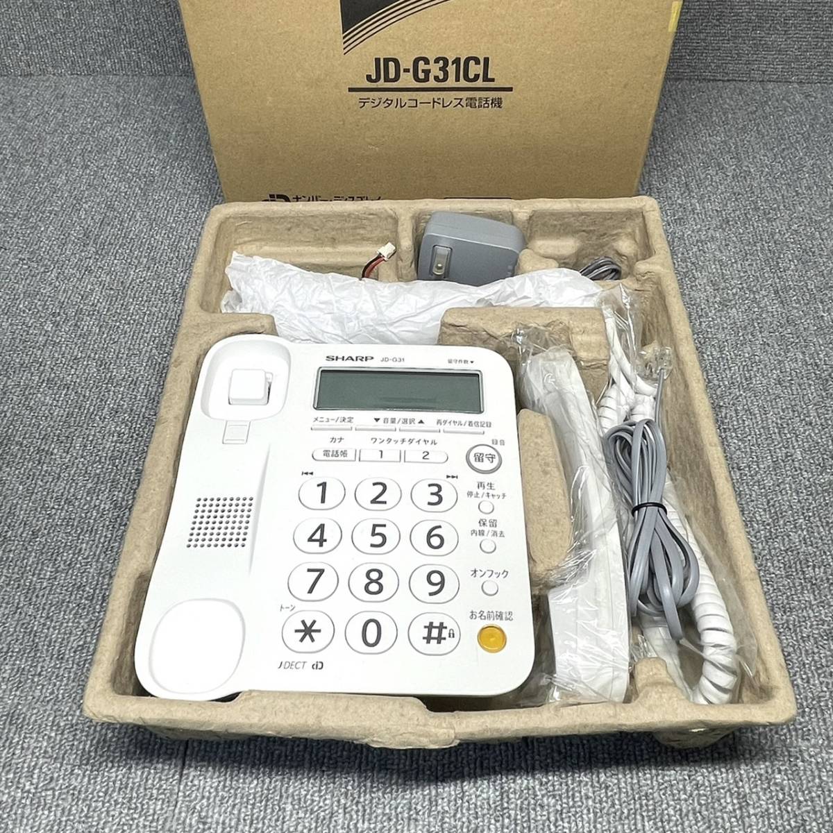 【やや傷や汚れあり】SHARP JD-G31CL シャープ デジタルコードレス電話機 子機1台付き 中古の落札情報詳細 - ヤフオク落札価格検索 オークフリー