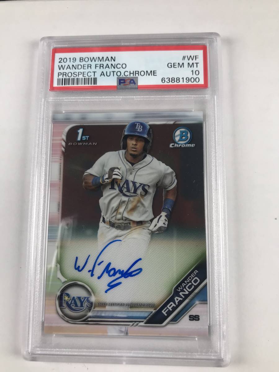 【未使用】2019 BOWMAN CHROME AUTO TOPプロスペクト 1st WANDER FRANCO RAYS PSA10 の落札情報詳細 - ヤフオク落札価格検索 オークフリー