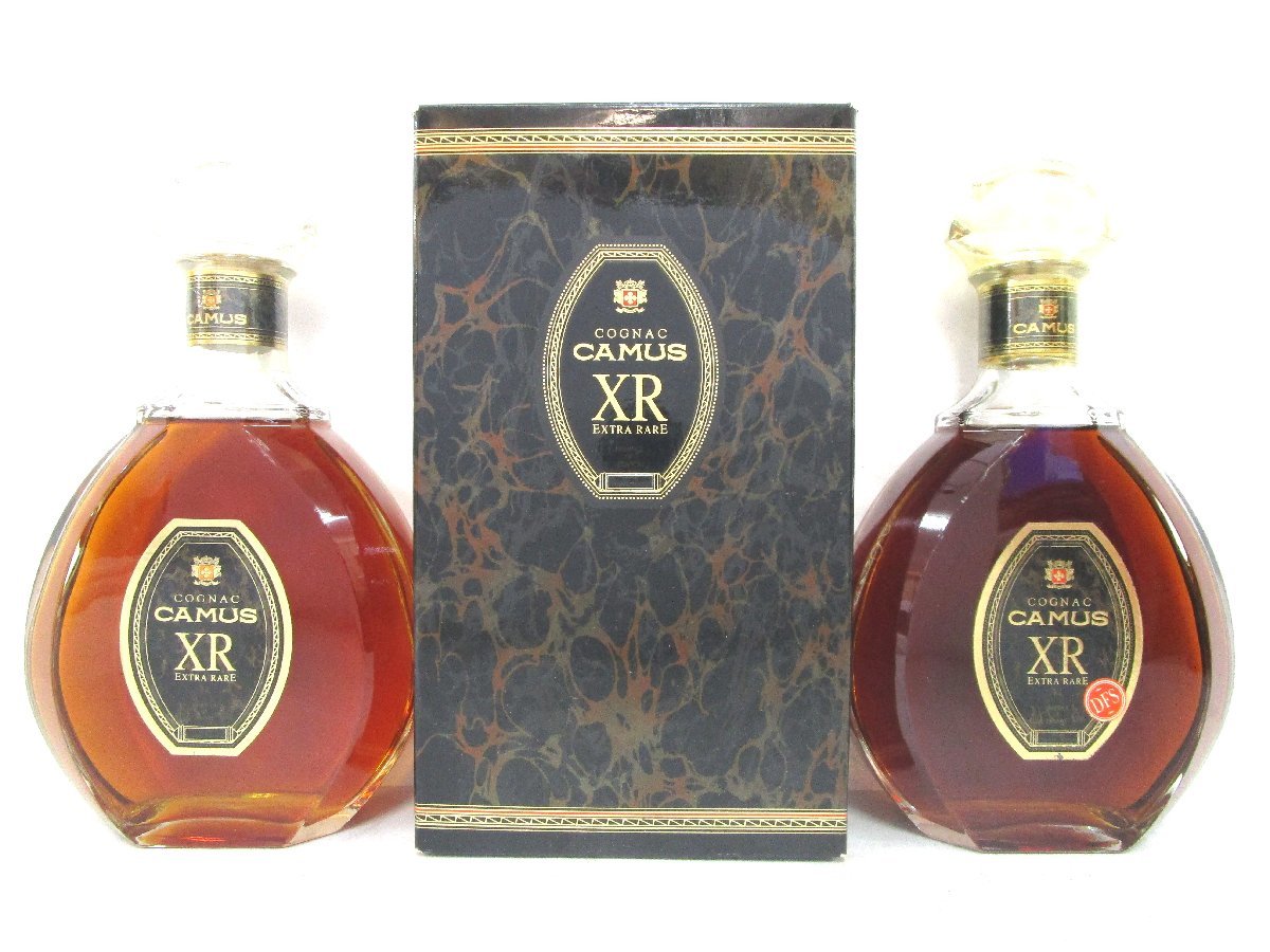 【傷や汚れあり】古酒 未開栓 2本セット CAMUS カミュ XR EXTRA RARE エクストラ レア COGNAC コニャック ...