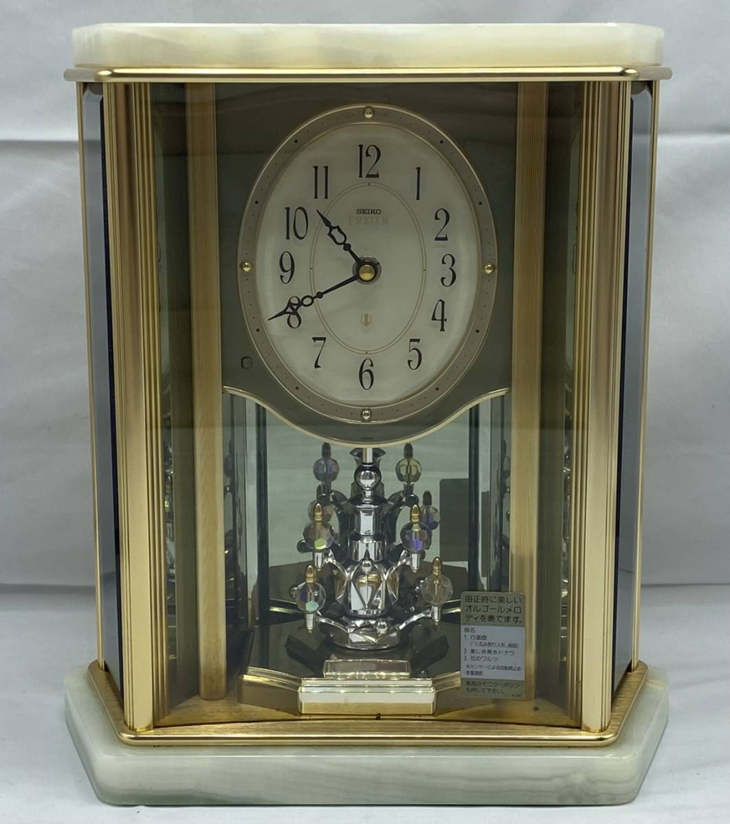 【中古】SEIKO EMBLEM セイコー エンブレム 木製置時計 HW474M 電子オルゴール機能付 6曲 の落札情報詳細| ヤフオク落札 ...