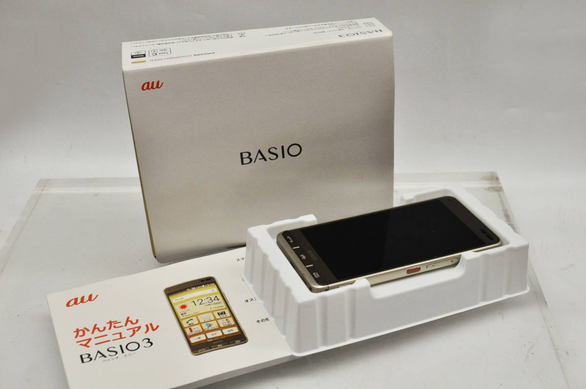 【やや傷や汚れあり】★ BASIO 3 ベイシオ au 京セラ KYV43SNA ゴールド ★ の落札情報詳細 - ヤフオク落札価格検索 オークフリー