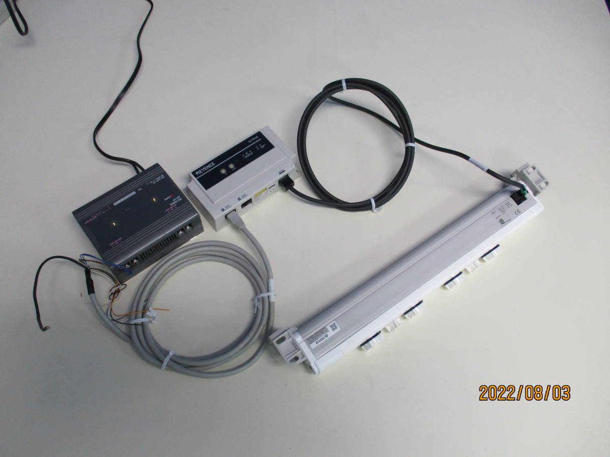 【やや傷や汚れあり】KEYENCE MK4159 KEYENCE シースセンシングイオナイザ SJ-H036,KEYENCE キーエンス パワーサプライ KZ-U3 静電気除去器 除電器 ...