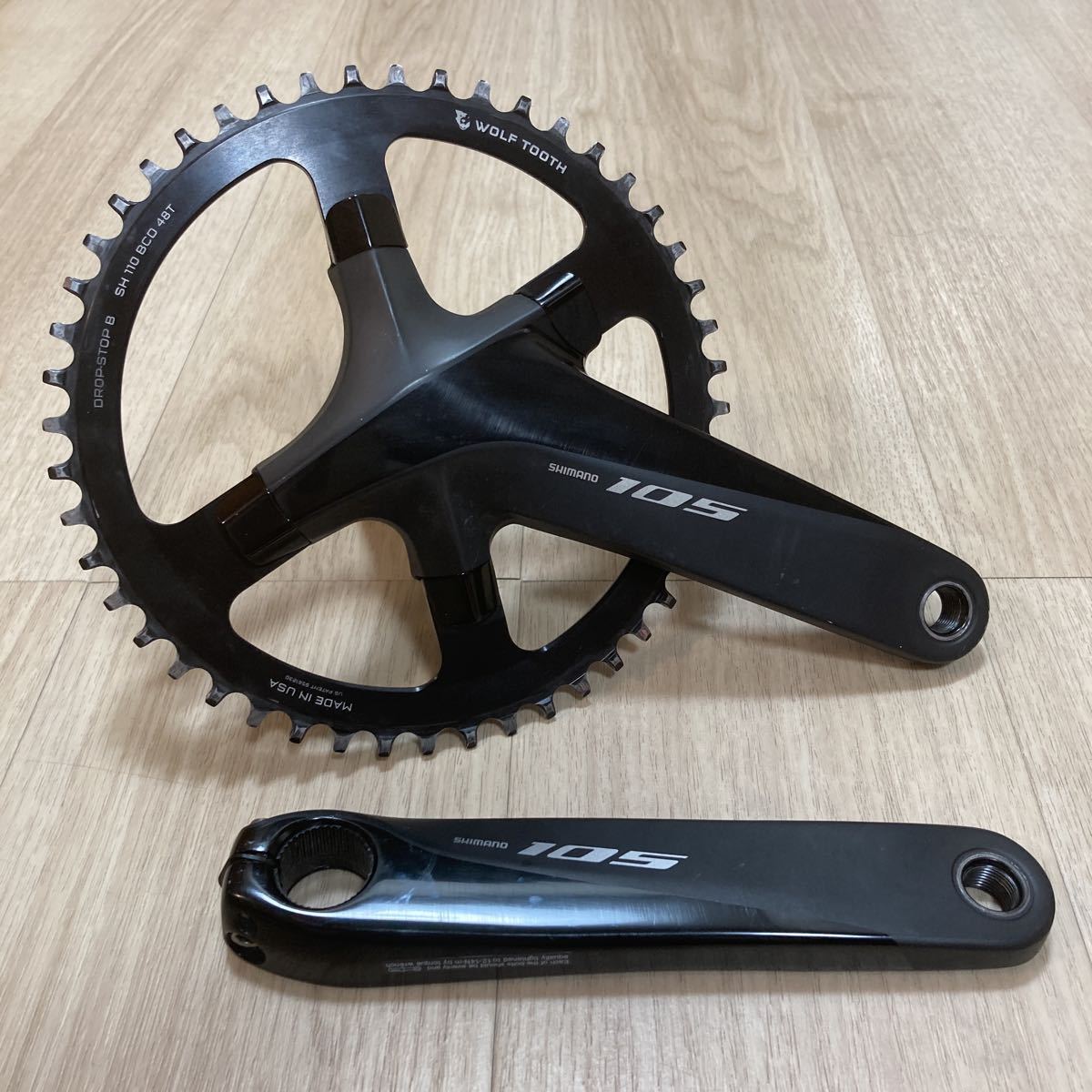 【やや傷や汚れあり】FC-7000＆WOLF TOOTH ナローワイドチェーンリング（48T） 105 170mm SHIMANO シマノ の ...