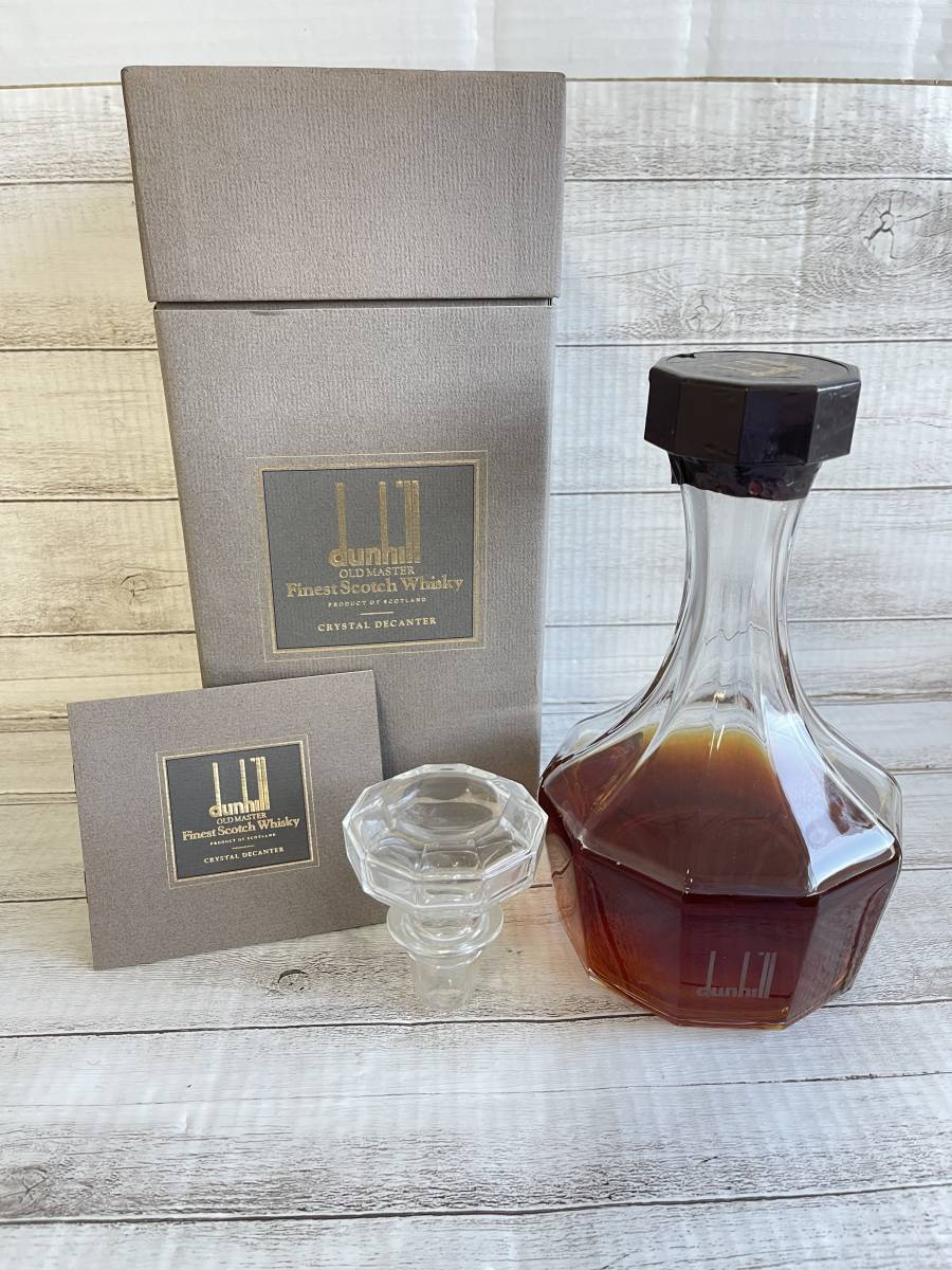 【やや傷や汚れあり】KS0407-117I dunhill OLD MASTER SCOTCH WHISKY CRYSTAL DECANTER ...