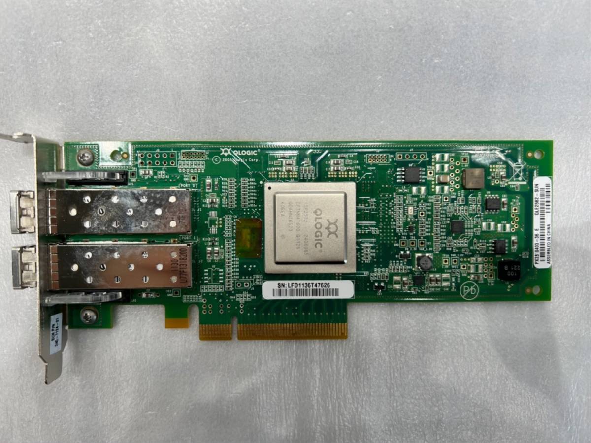 【目立った傷や汚れなし】【QLogic】 QLE2562 Dual-Port 8Gbps Fibre Channel to PCI ...