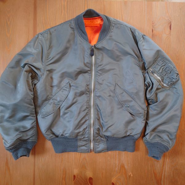 【やや傷や汚れあり】スペシャル！状態良好！70's～ ALPHA L2B フライトジャケット ミリタリー ビンテージ 古着 MA-1 B-10 B-15 A-2 us army 実物 米軍の ...