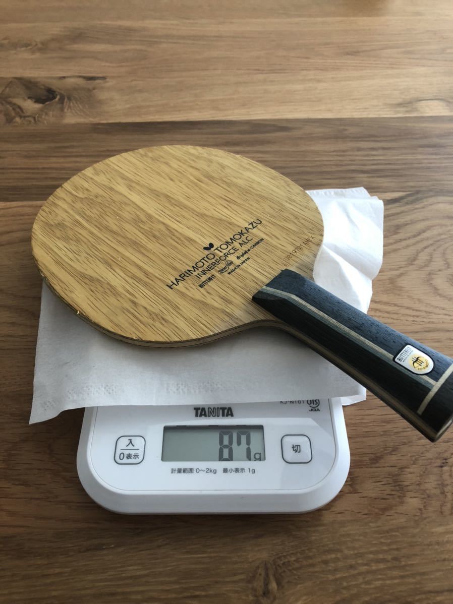 【やや傷や汚れあり】バタフライ 卓球ラケット シェークハンド 張本智和インナーフォースALC FL 87gの落札情報詳細 - ヤフオク落札価格検索 オークフリー