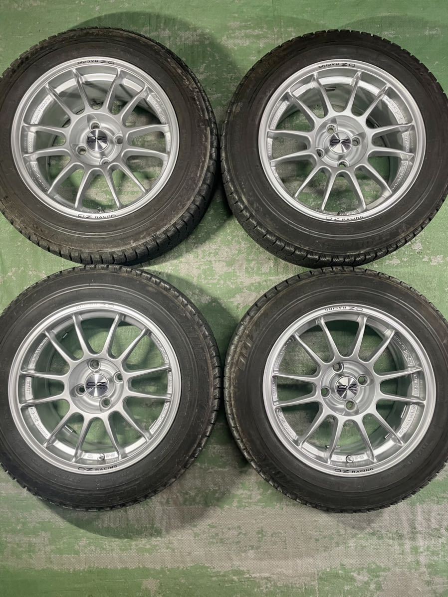 【目立った傷や汚れなし】売り切り！新品並みの美品！ OZ RACING スーパーレッジェーラ 15インチ 4穴 PCD100 7J +37 4本 シビック ロードスター 等 SUPER ...