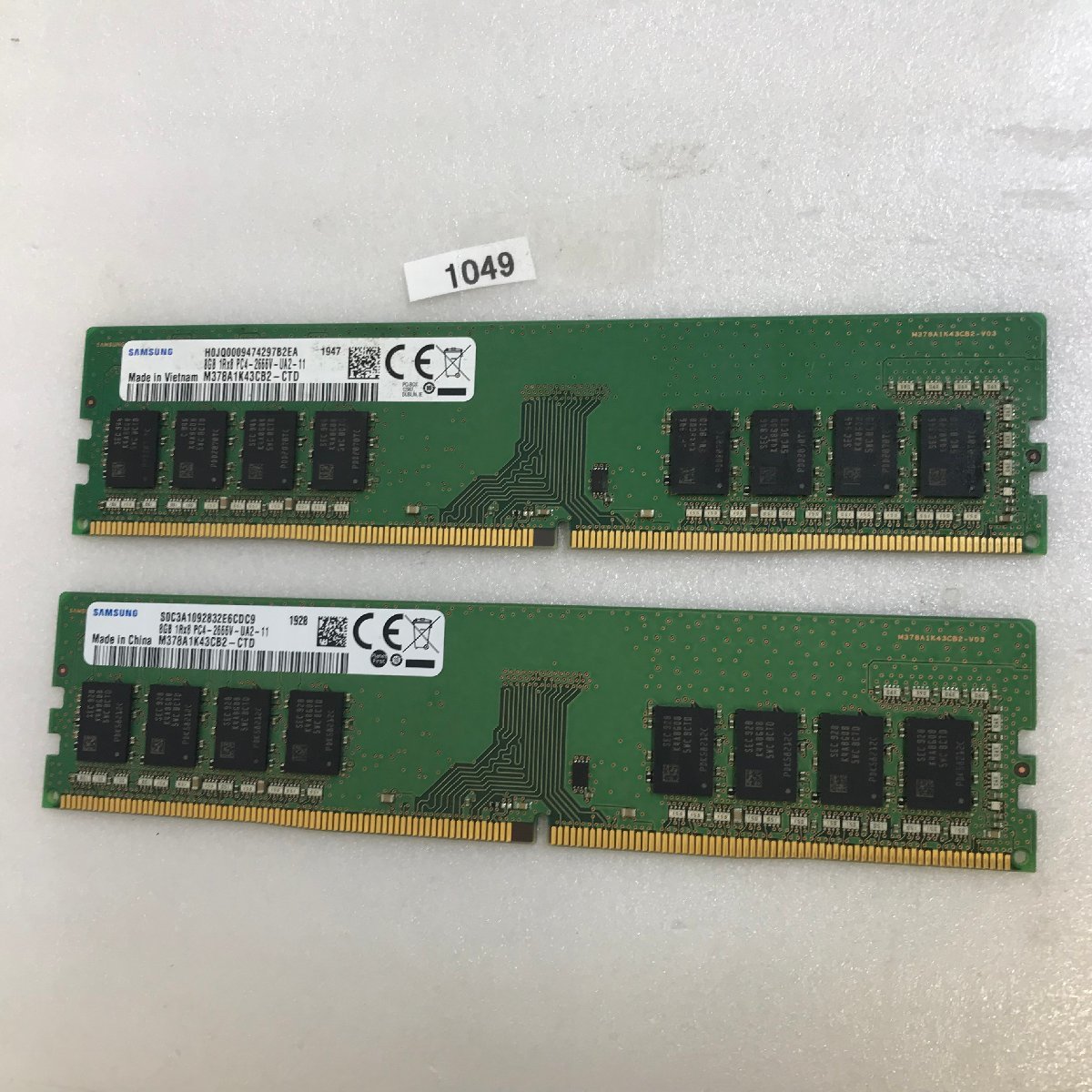 【目立った傷や汚れなし】SAMSUNG DDR4 SDRAM PC4-2666V (PC4-21333/PC4-21300) 4GB×2枚組=8GB の落札情報詳細| ヤフオク落札価格情報 ...
