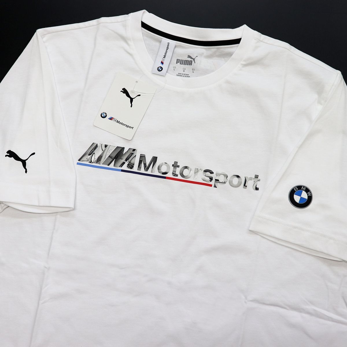 【未使用】 送料390円可能商品 プーマ PUMA X BMW モータースポーツ コラボ 新品 ロゴ入り コットン 半袖 Tシャツ ...