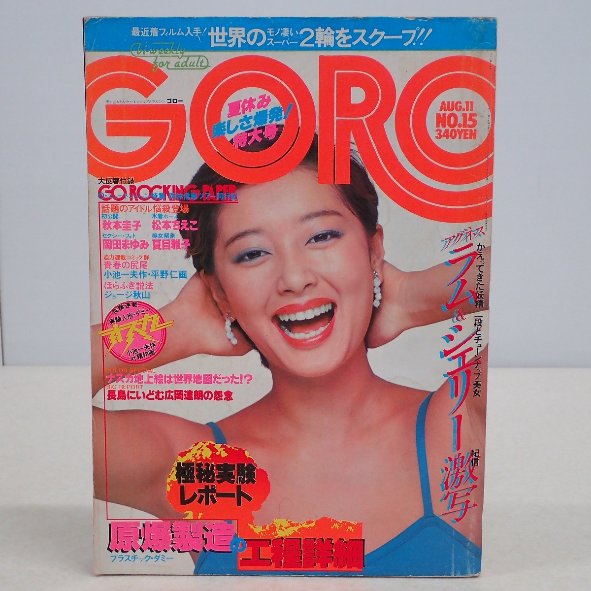 ★GORO★1977年12月8日号★表紙/片平なぎさ/ピンナップ付/鮎河有未/中井貴恵/中村七枝子！ の落札情報詳細| ヤフオク落札価格情報 オークフリー