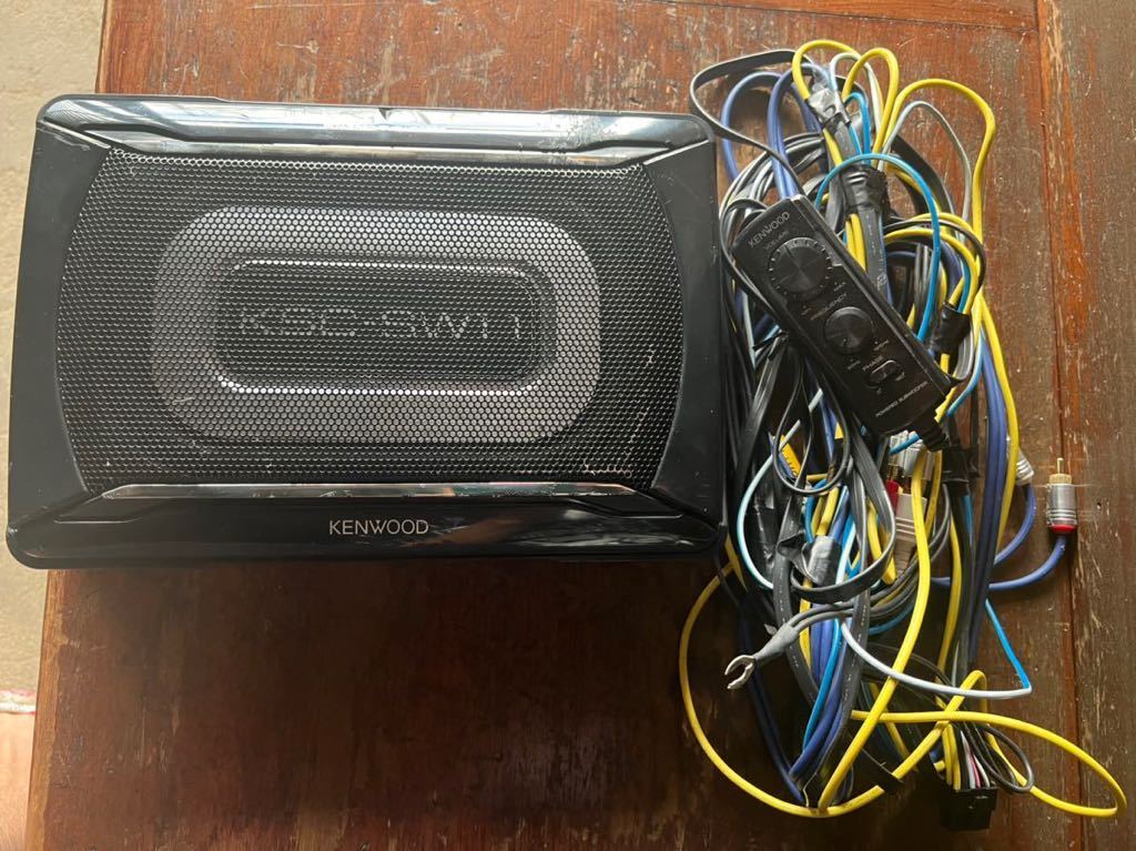 【傷や汚れあり】kenwood ケンウッド Ksc Sw11 サブウーハー ウーファー オーディオ リモコン付き 傷多数ありサブウーファー