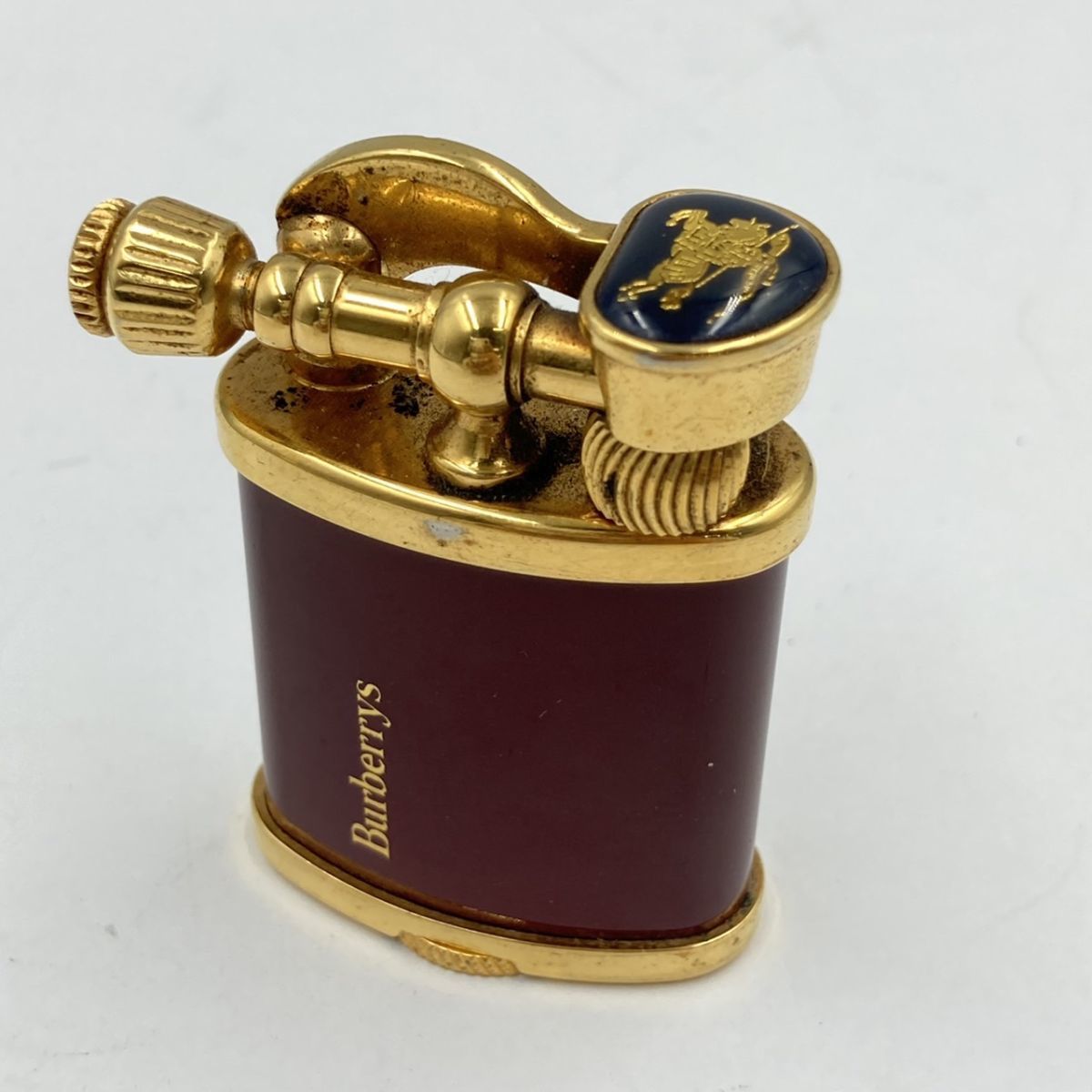 【傷や汚れあり】E737-A102-6★ Burberry's バーバリー Oil Lighter オイルライター No.1700 ボルドー×ゴールド 火花確認済み ヴィンテージ ⑦の落札情報 ...