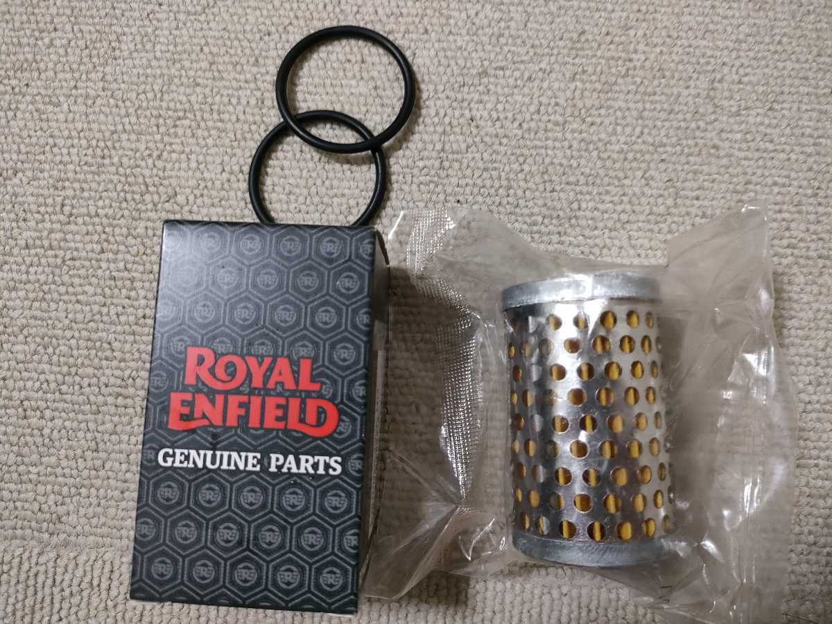 【未使用】ロイヤルエンフィールド オイルフィルター エレメント bullet500 classic500 Continental B5 C5 ...