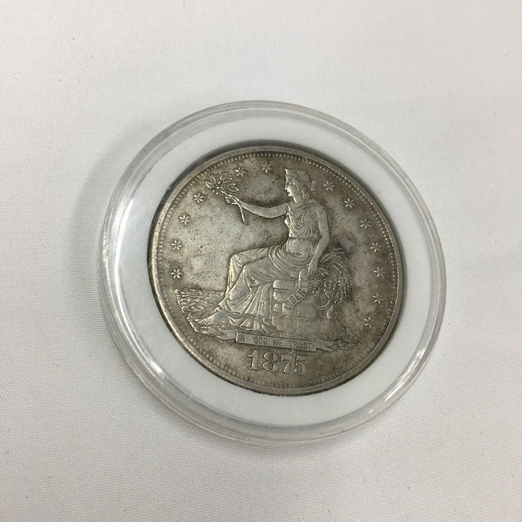 【やや傷や汚れあり】【AJAO5068】UNITED STATES OF AMERICA アメリカ 1875年 TRADE DOLLAR ...