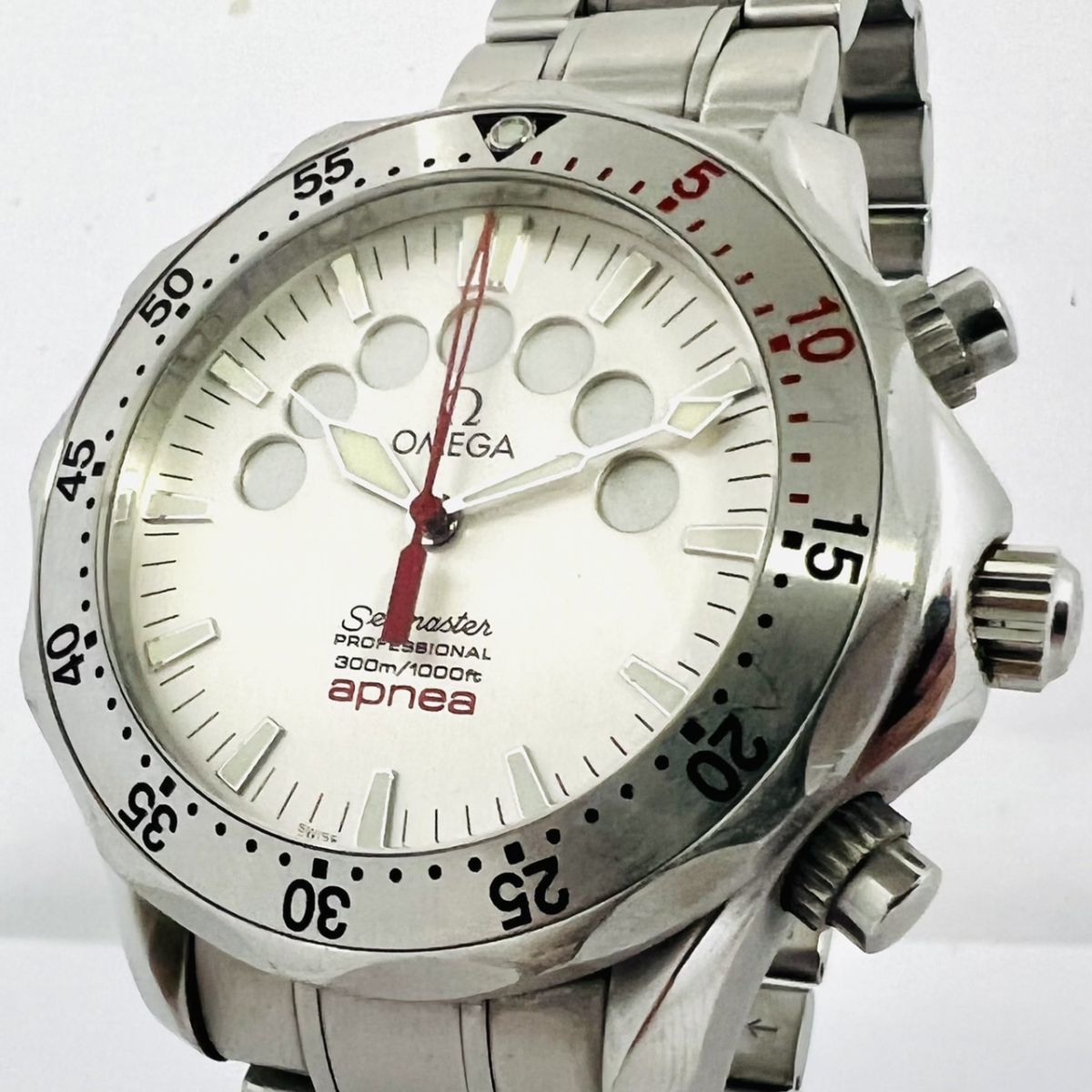 【やや傷や汚れあり】【1円スタート】【1500本限定】 OMEGA オメガ 2588.80 ジャックマイヨール2002 120m SS 2 ...