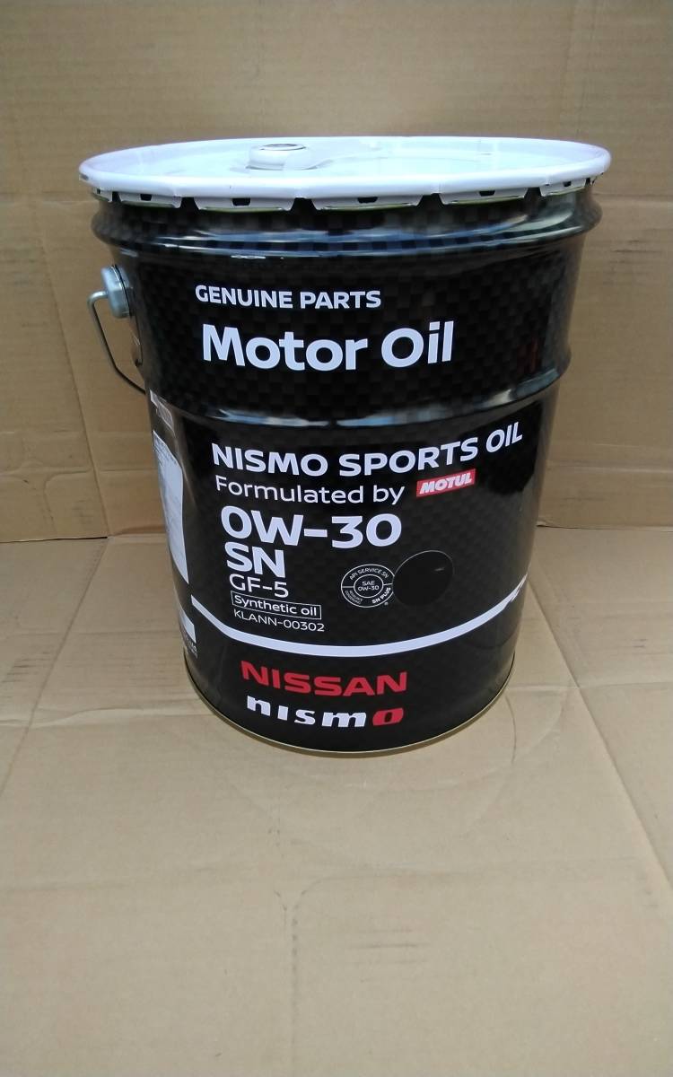 【傷や汚れあり】 NISMO SPORTS OIL Formulated by MOTUL 0w-30 20Lペール缶未開封 訳あり品 売り ...