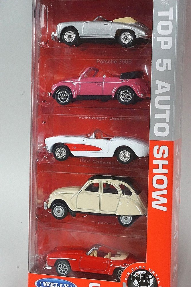 【未使用】新品特価 WELLY 1/64 NEX MODELS U クラシックオープンカー ポルシェ356B 他 5台セット WE52020 ...