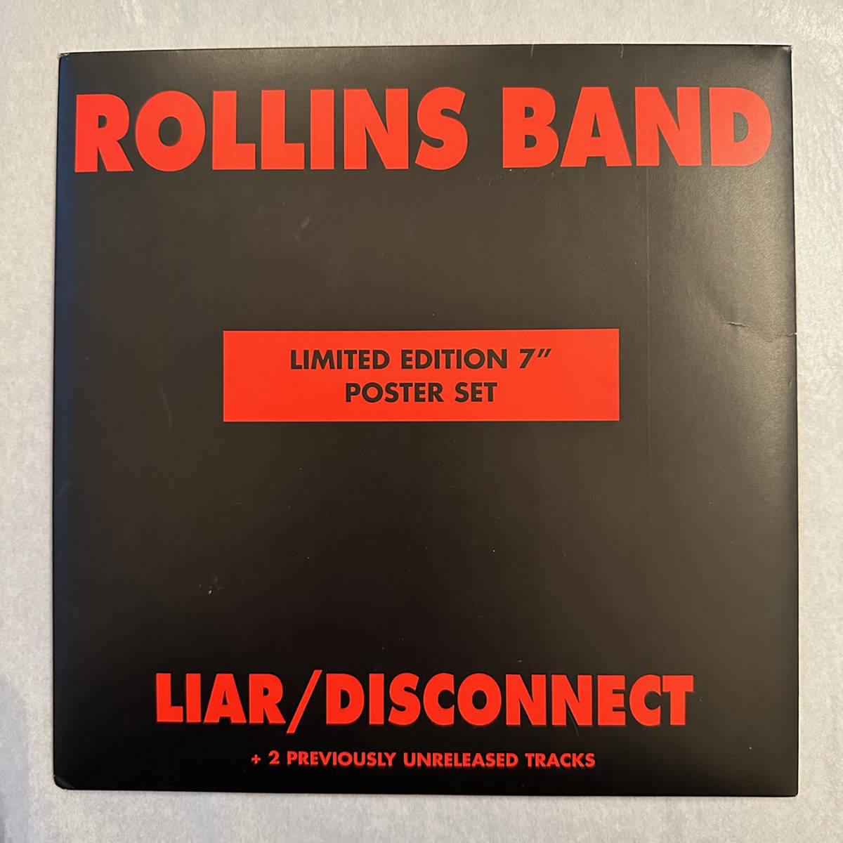 【未使用に近い】 1994年 UK & Europe盤 オリジナル ROLLINS BAND - Liar / Disconnect 7”EP ...