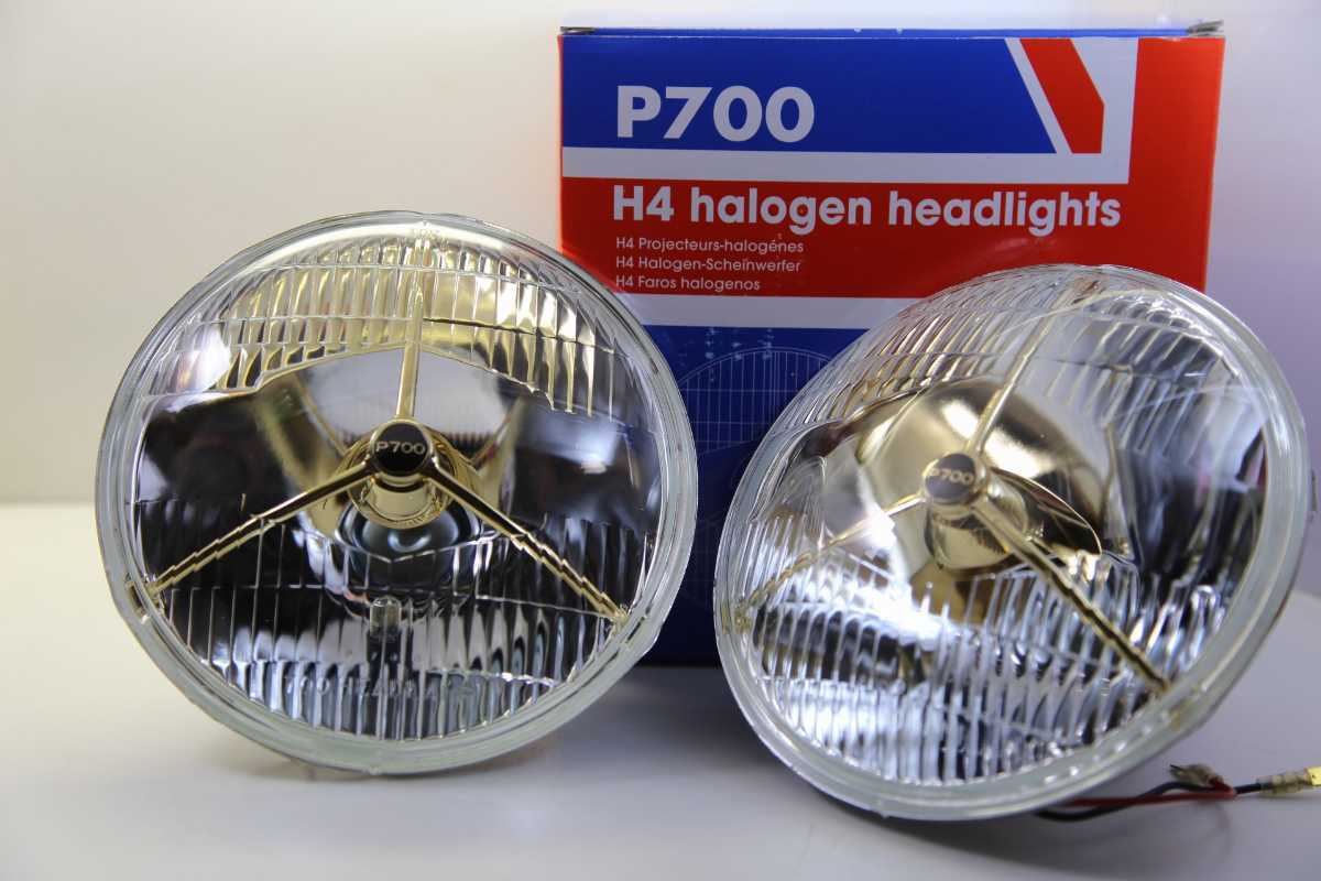 【未使用】未使用 P700 H4 ハロゲン ヘッドライト スリーポイント ゴールド ローバーミニ ロータス 英国車 検索 ルーカス マーシャル ...