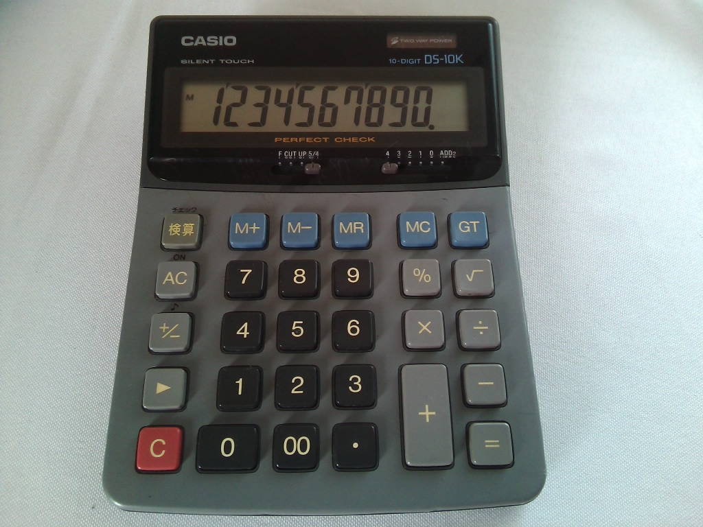 【やや傷や汚れあり】CASIO カシオ 本格実務電卓 10桁 DS-10K 日本製★動作品の落札情報詳細 - ヤフオク落札価格検索 オークフリー