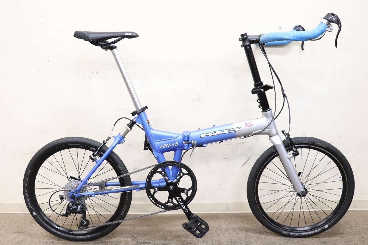 KHS ケイエイチエス F20 R キャリアバック付き!! カスタム TIAGRA 2X9S ミニベロ 20インチ 2007年 美品 の落札情報詳細| ヤフオク落札価格情報 オークフリー