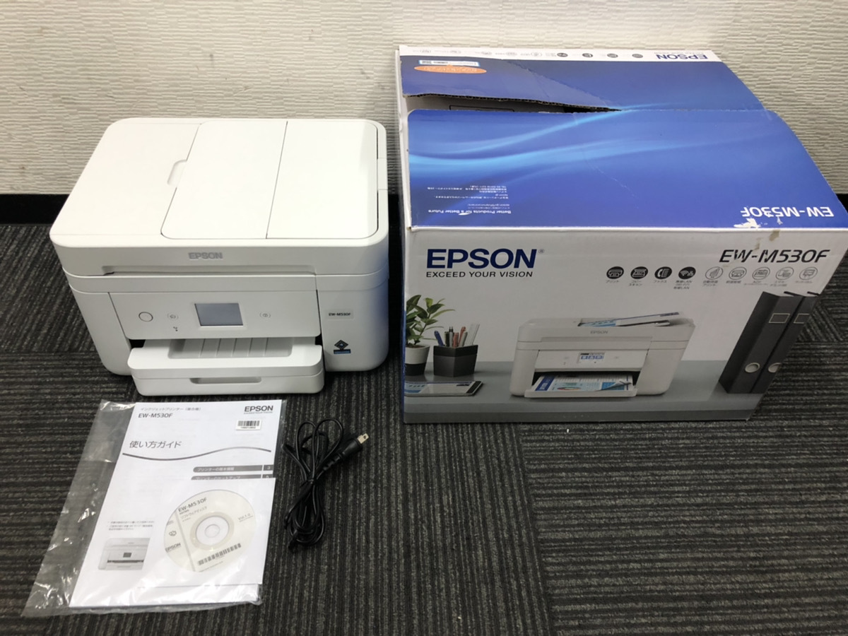 【目立った傷や汚れなし】★美品★EPSON/エプソン ビジネスプリンター EW-M530F★総印刷ページ数5枚/デスクトップタイプ/フルカラー/LCDパネル2.4型/動作確認済み★の落札情報 ...