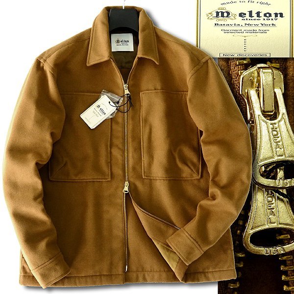 【未使用】新品 Melton since 1917 USA老舗 ソフト メルトン CPO シャツ ブルゾン XL キャメル 【J40087】 秋冬 メンズ ミリタリー ワーク ジャケットの落札 ...