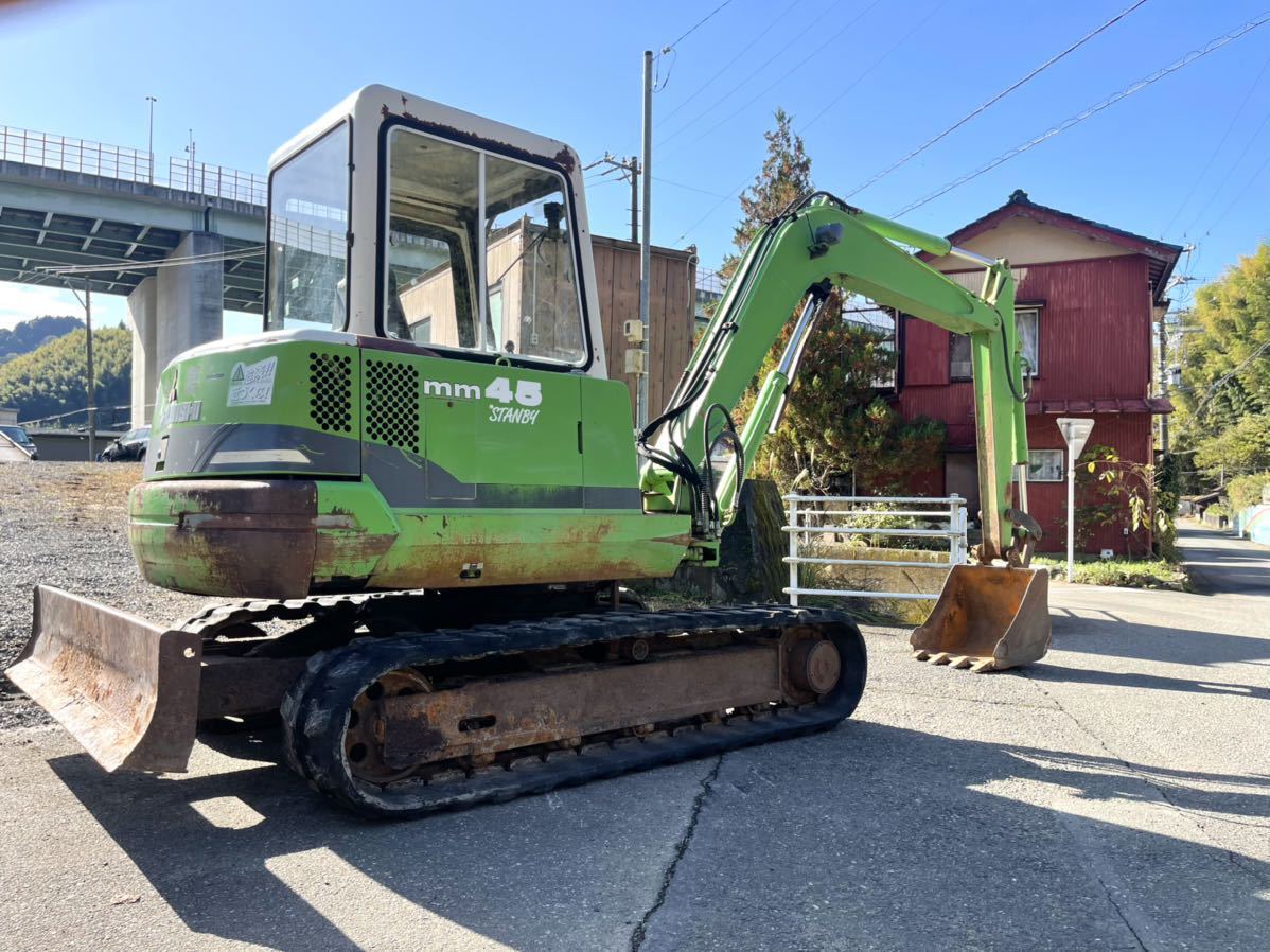 【傷や汚れあり】三菱 MM45 ユンボ 油圧ショベル ヒーター キャビン付 建設機械 重機 MITSUBISHI CAT 売り切りの落札情報 ...