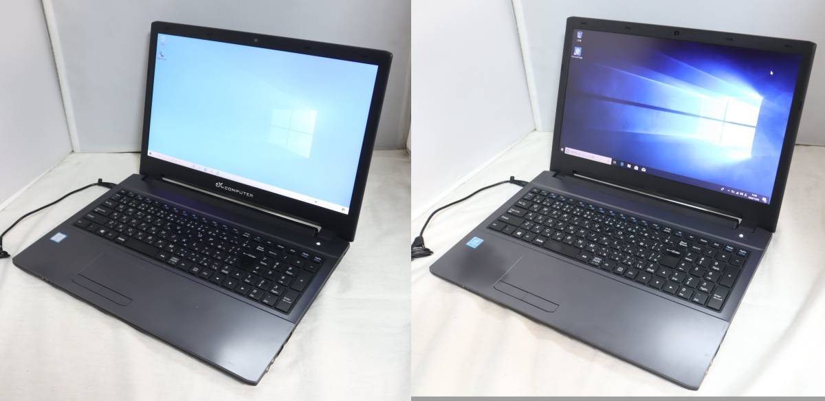 【傷や汚れあり】50ツクモex.computer ノートPC2台セット N1501K/メモリ4gb/Pentium/win10/HDD222gb/N1502K/メモリ8gb/i3-7100U ...